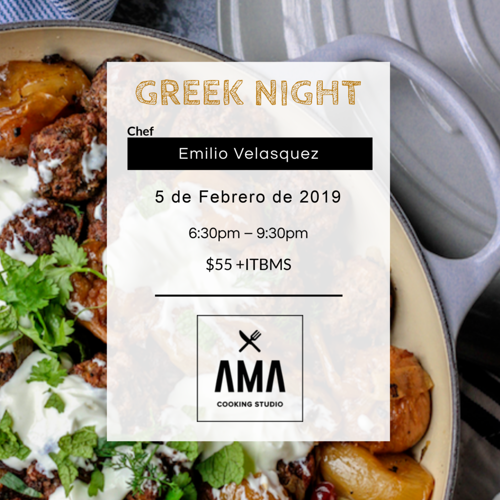Greek Night - AMA Cooking Studio